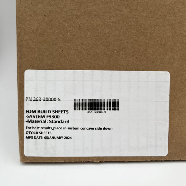 Stratasys® Standard Build Sheets - 0.02" Thick, 10-Pack (F3300 ...